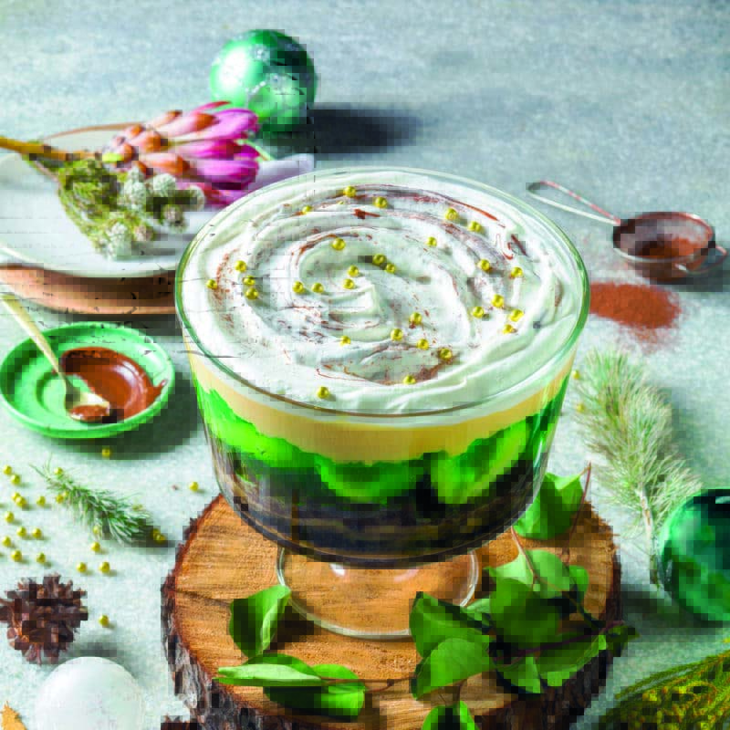 Chocolate Malva Pear & Butterscotch Trifle | Rhodes Food Group