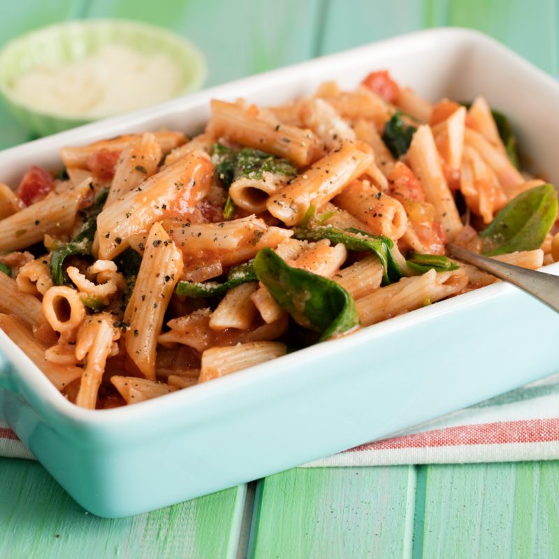 Creamy Tomato & Spinach Penne Pasta | Rhodes Food Group