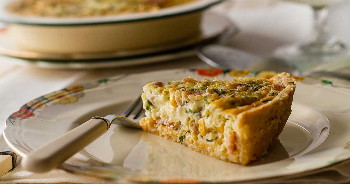 Bacon & Corn Quiche | Rhodes Food Group